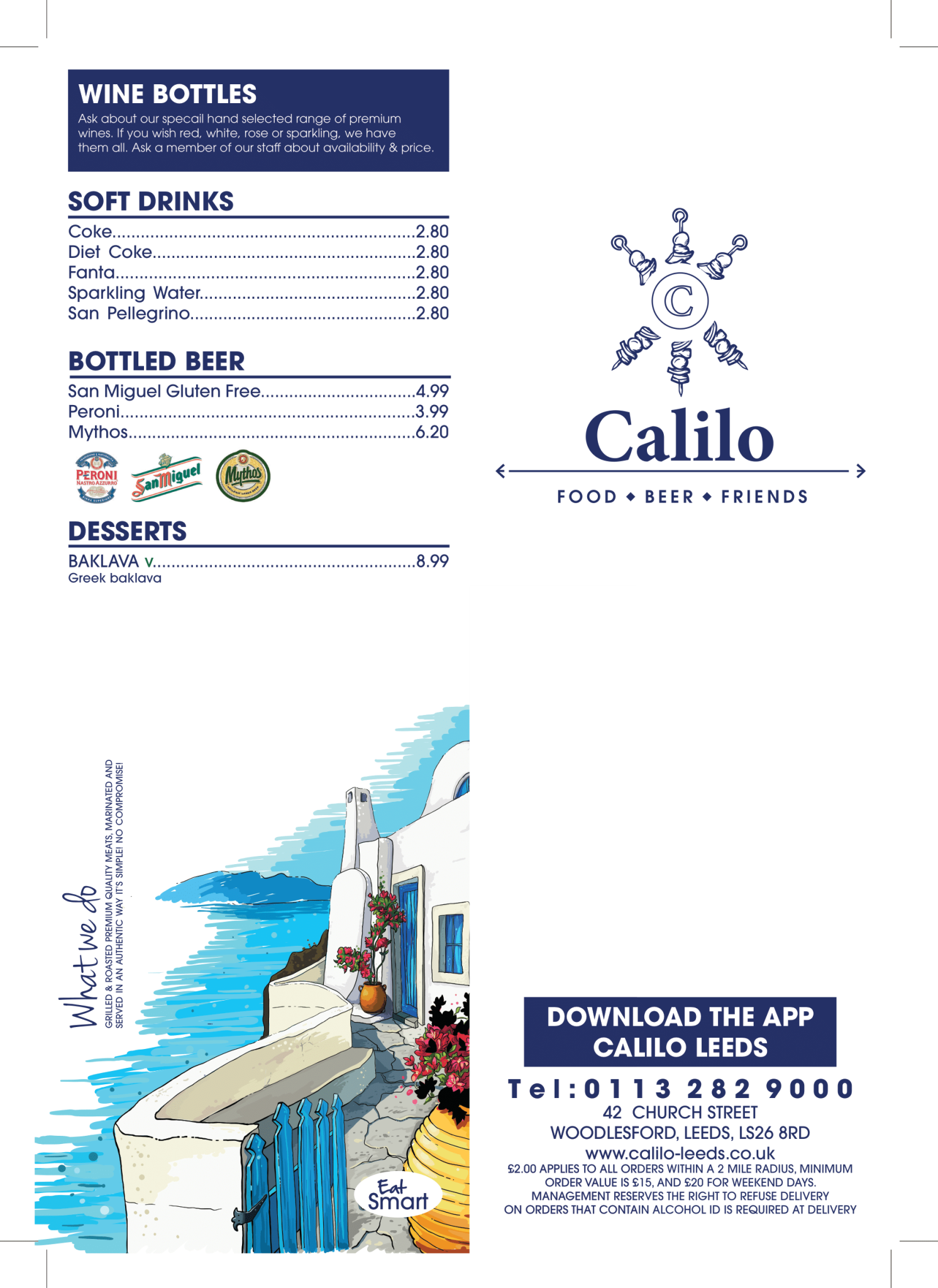 Menu Page 1 – Calilo